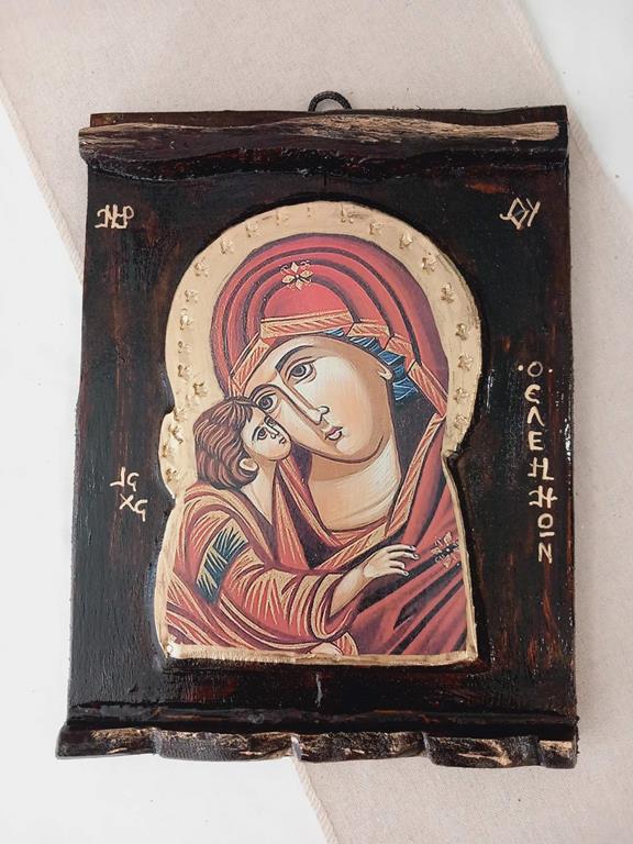 Εικονα Χειροποίητη Παναγία Γλυκοφιλούσα. - Bonboniera